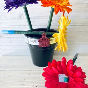 Teacher Gift Handpainted Daisy Flower Pen Pot - Etsy