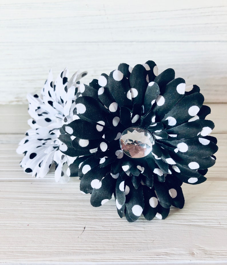 Black and White Polka Dot Daisy Flower Pen | Etsy