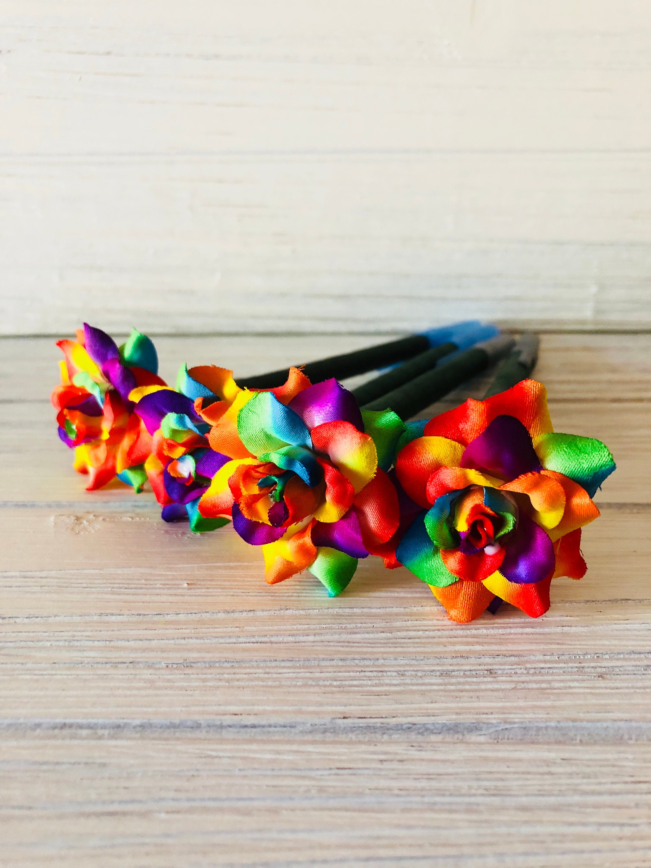 Mini Rainbow Rose Flower Pen, Single Pen or Set - Etsy