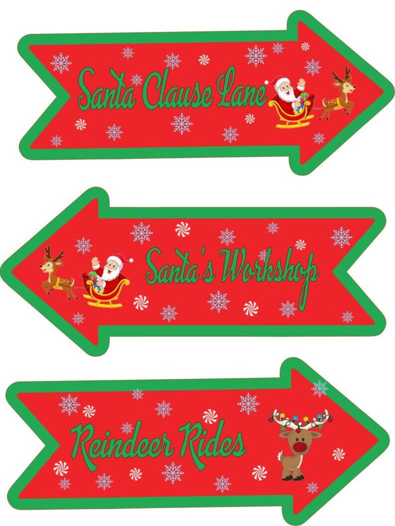 Christmas Santa's Signs SVG Christmas Decorations. - Etsy