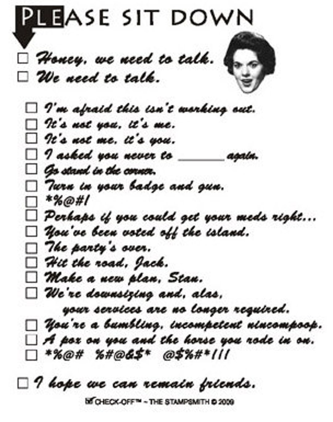 Funny Please Sit Down Check off Text Unmounted Single Rubber Etsy funny-please-sit-down-check-off-text-unmounted-single-rubber-etsy