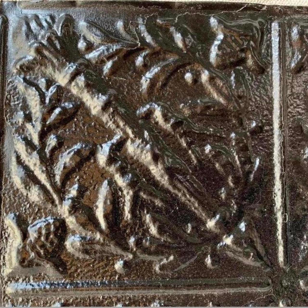 Pair of 1890s Antique Reclaimed Tin Ceiling Tiles, Painted Black - Etsy