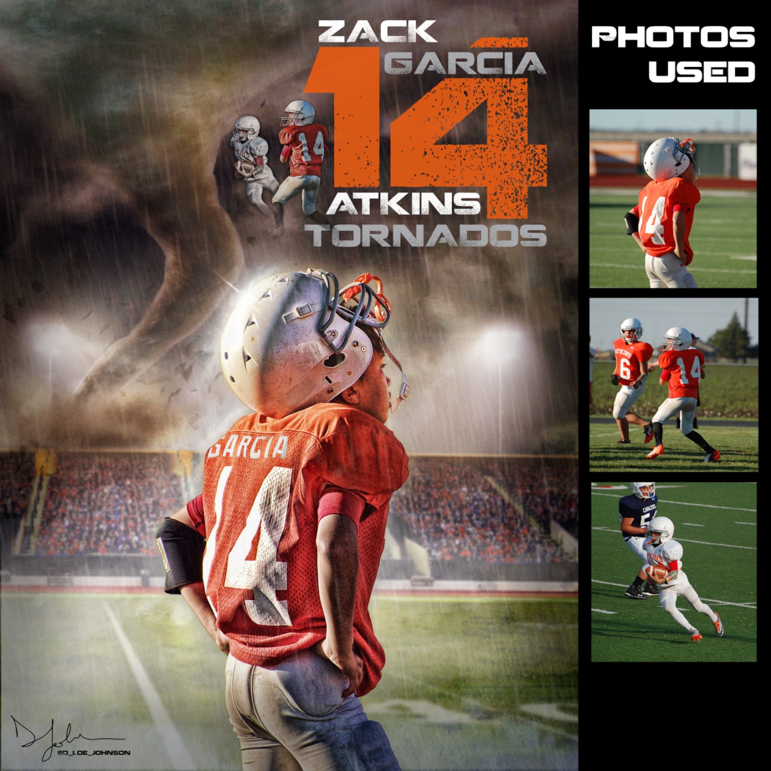 Custom Athlete Sports Poster, Personalized Photo Collage, Senior Night ...