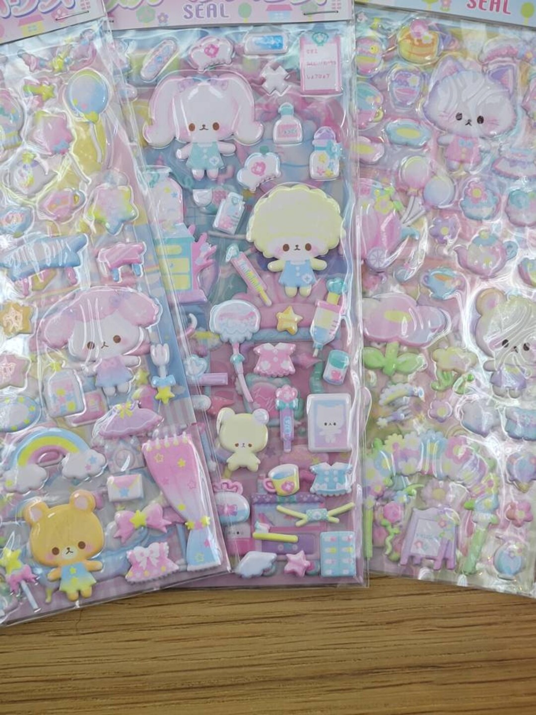 Kawaii Puffy Stickers Cute Squishy Diary Notebook Hobonichi - Etsy UK