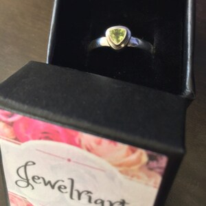 Trillion Peridot Ring/artisan Peridot Ring/modern Peridot Ring/august ...