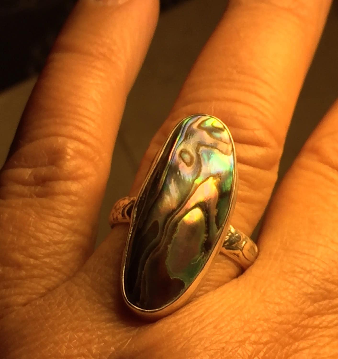 Handmade Abalone Ring./unique Handcrafted Abalone Sterling | Etsy