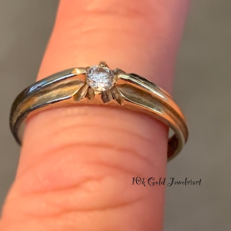 Special Sale Pricing/Solid 10k Gold Diamond Engagement | Etsy