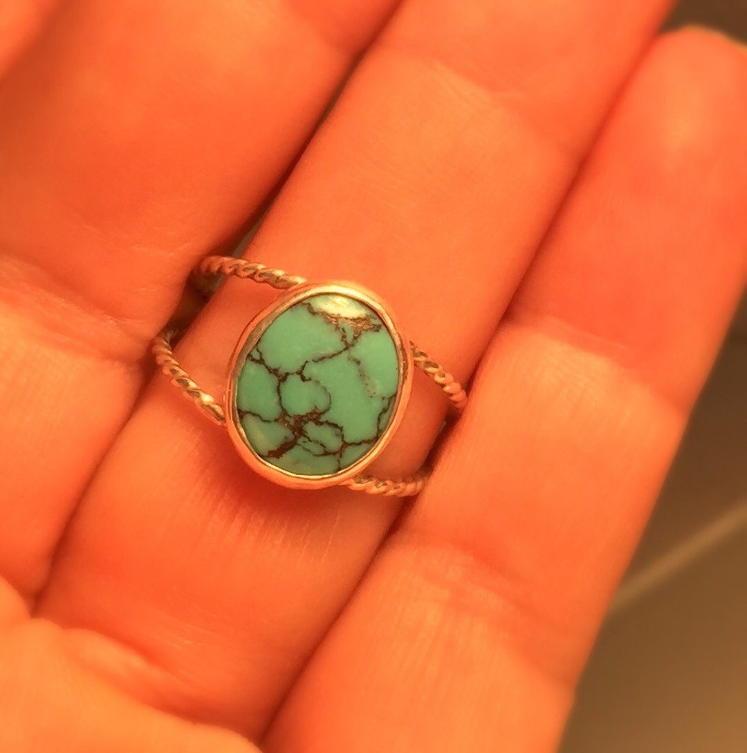 Turquoise Ring/ Handmade Turquoise Ring/double Turquoise Ring//free ...