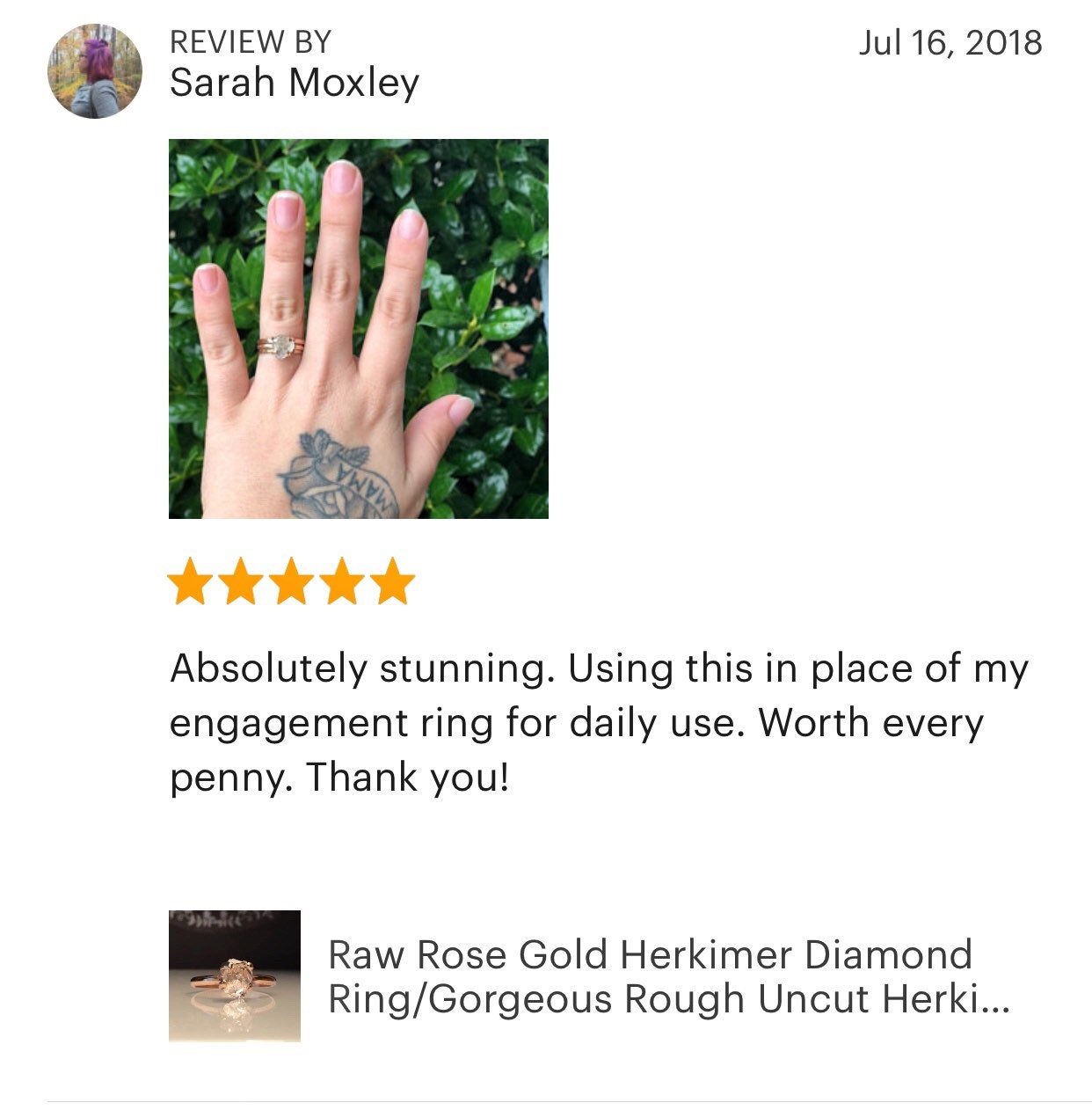 Sale, Special Limited Time Pricing/raw Rose Gold Herkimer Diamond Ring ...