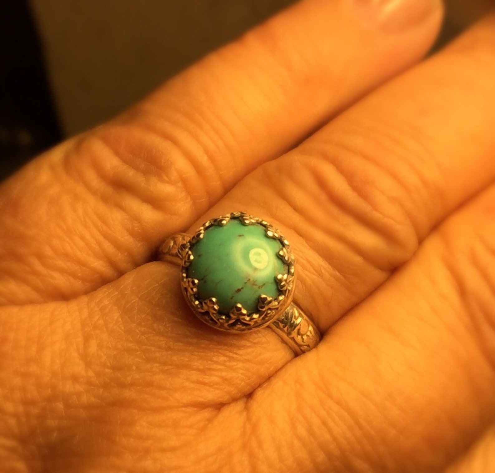 Turquoise Ring/Natural Turquoise Ring/Artisan Turquoise Silver | Etsy