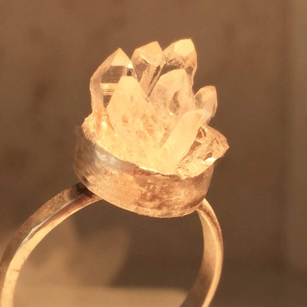 Handmade Gemstone Ring/handmade Quartz Crystal Ring/comes With - Etsy