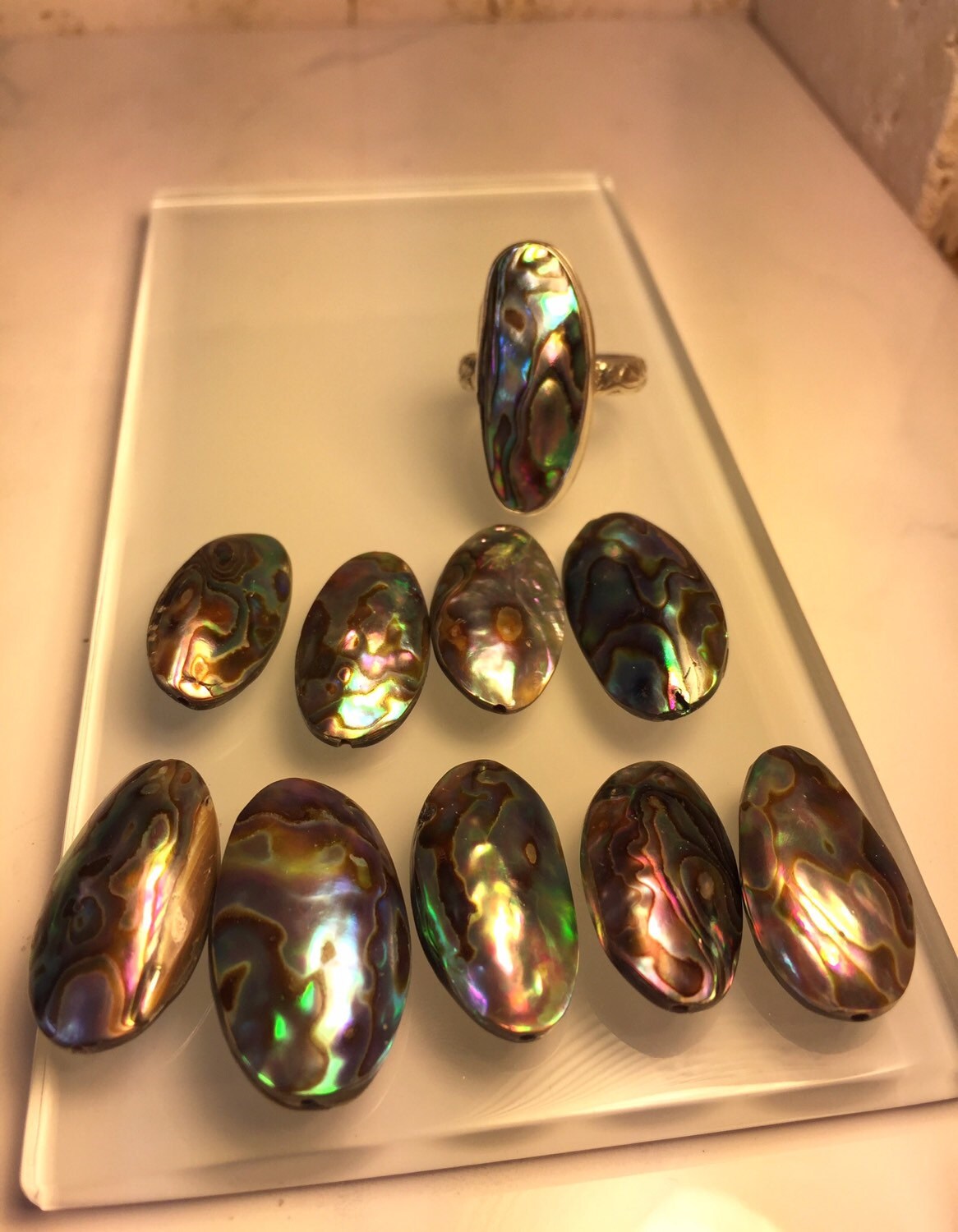 Handmade Abalone Ring./unique Handcrafted Abalone Sterling | Etsy