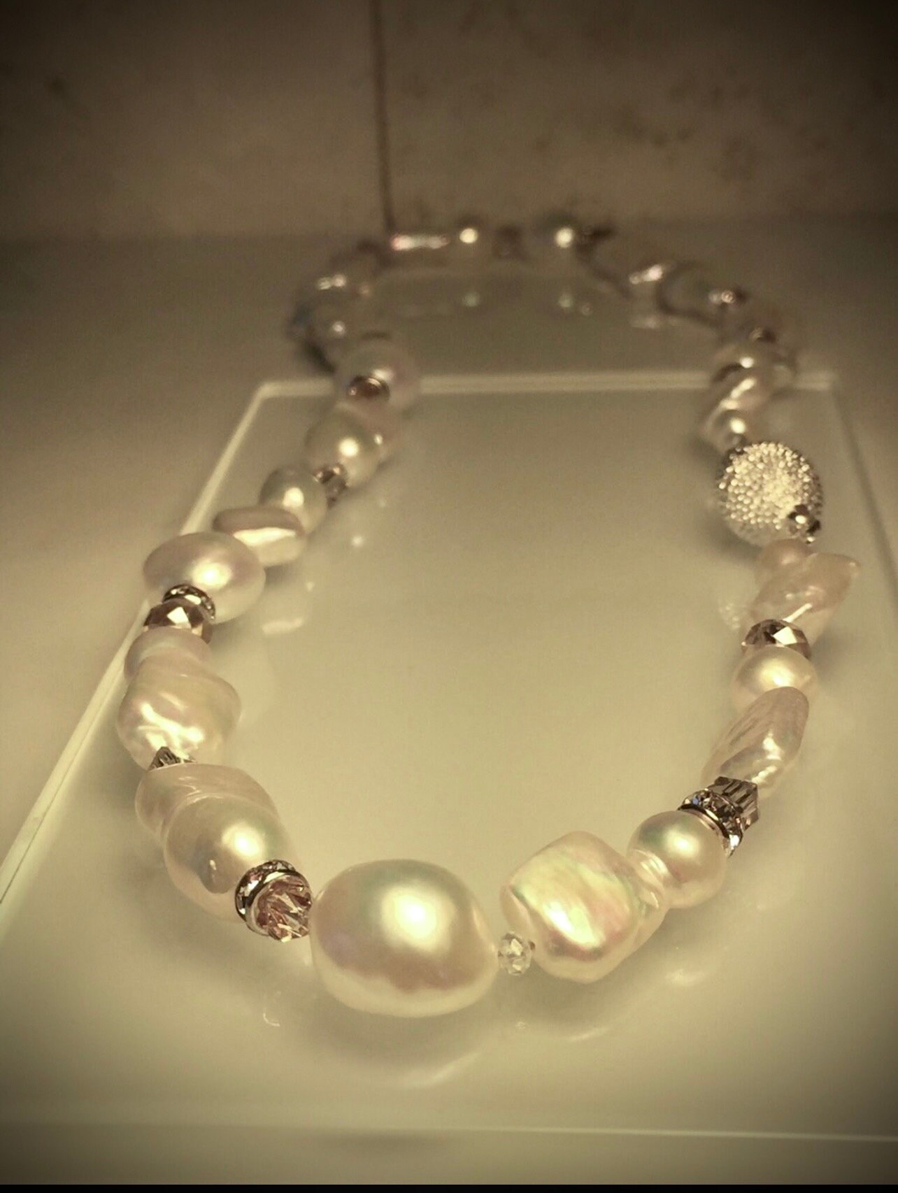 Handmade Pearl Necklace./natural Pearl Necklace-baroque Pearl Necklace ...