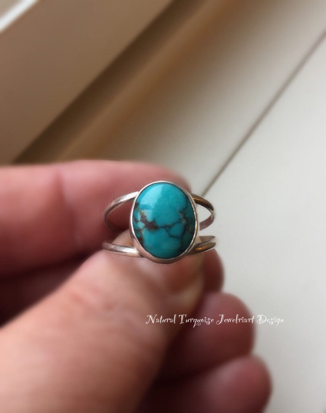 Turquoise Ring/ Handmade Turquoise Ring/double Turquoise Ring//december ...