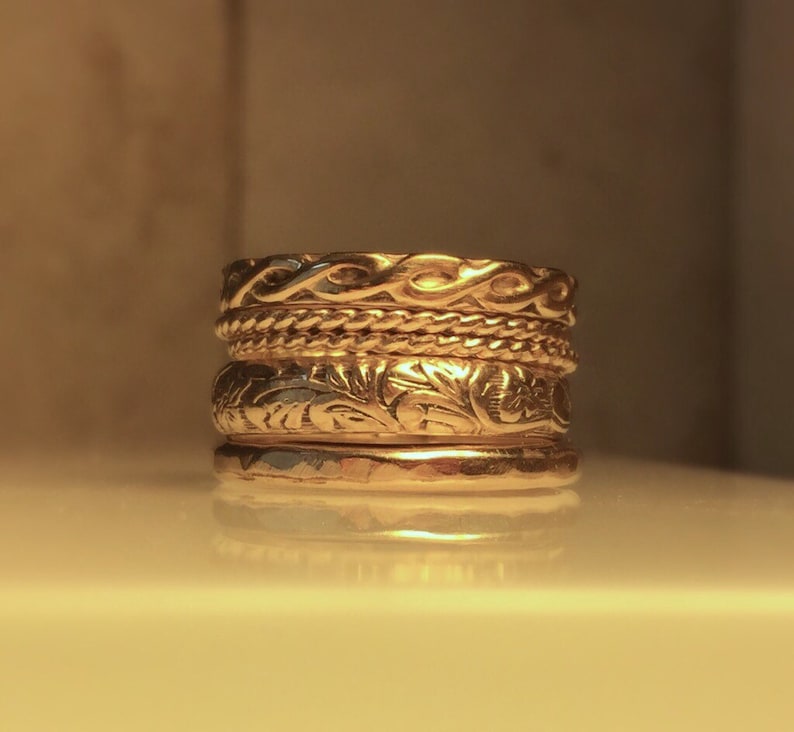 Handmade Gold Ring./Handcrafted Goldfilled Stacking Ring | Etsy