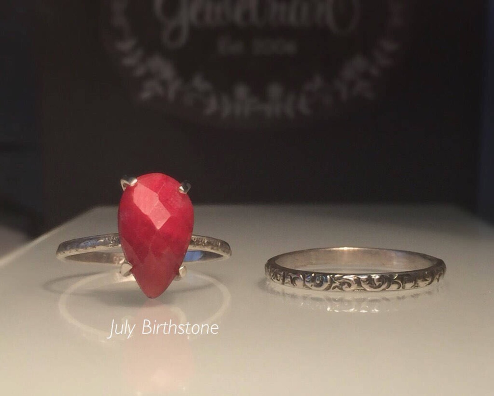 July Birthstone Ring /raw Ruby Ring/solitare Ruby Ring/artisan - Etsy