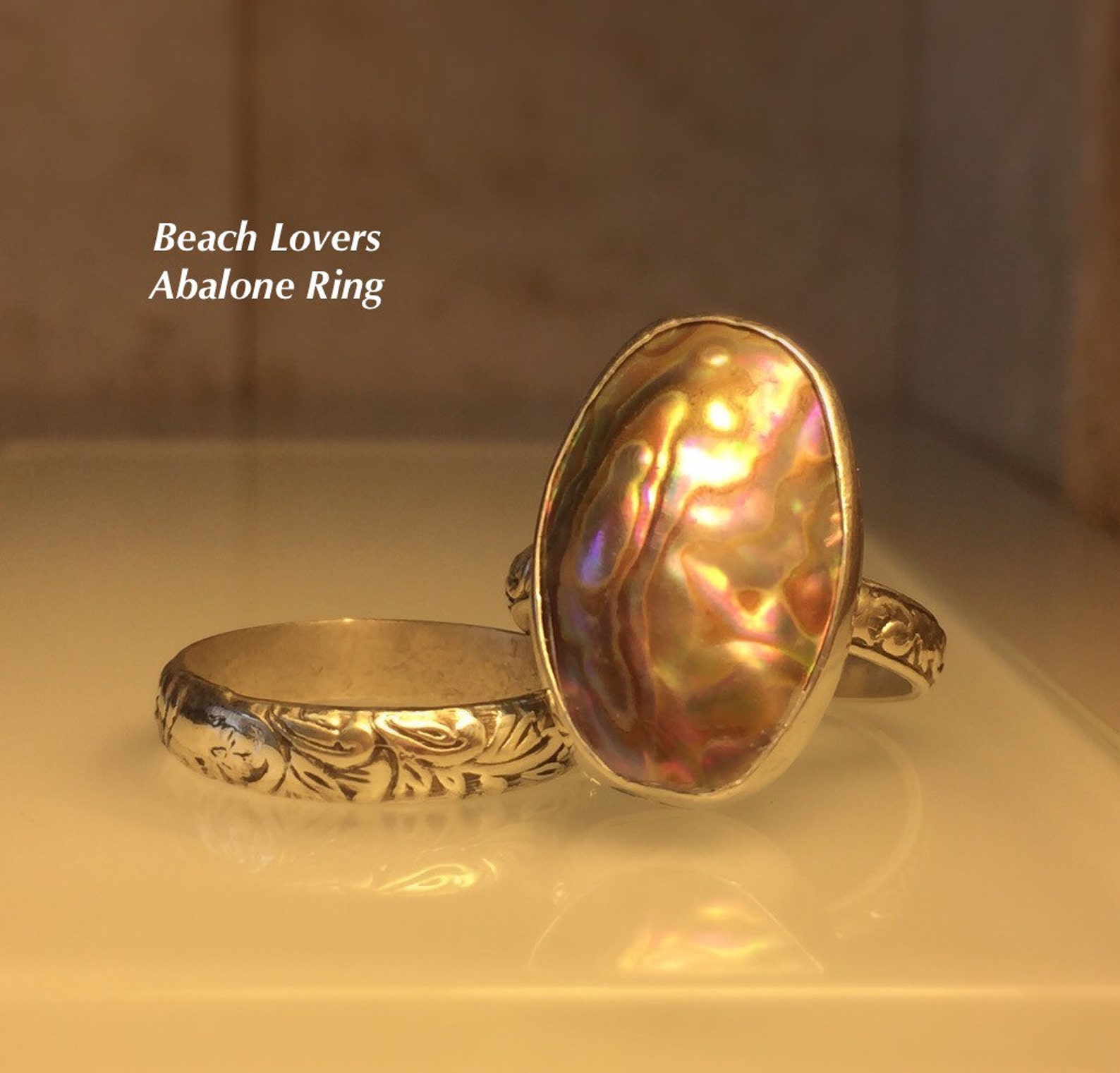 Handmade Abalone Ring./unique Handcrafted Abalone and Sterling - Etsy