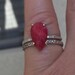 July Birthstone Ring /raw Ruby Ring/solitare Ruby Ring/artisan Ruby Curundum Stacking Ring ...