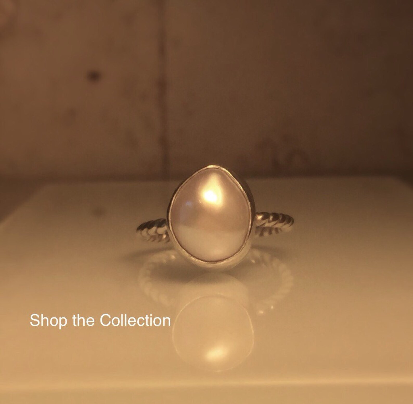 Pearl Ring/Handmade Upcycled Pearl and Sterling Silver Ring | Etsy
