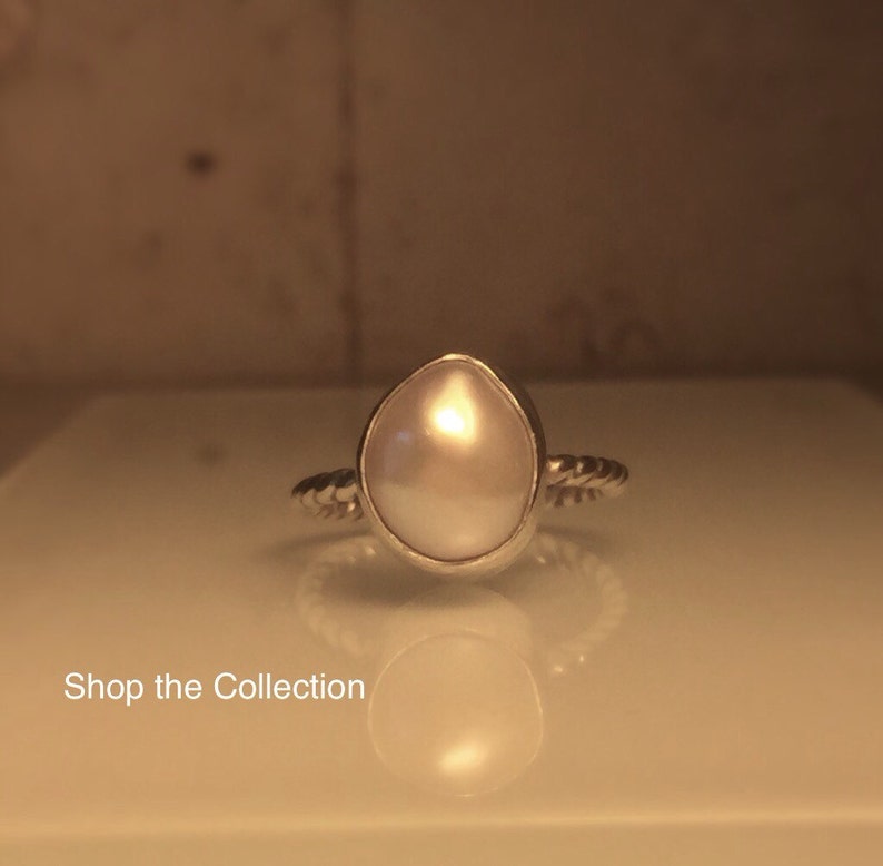 Pearl Ring/handmade Upcycled Pearl and Sterling Silver Ring - Etsy