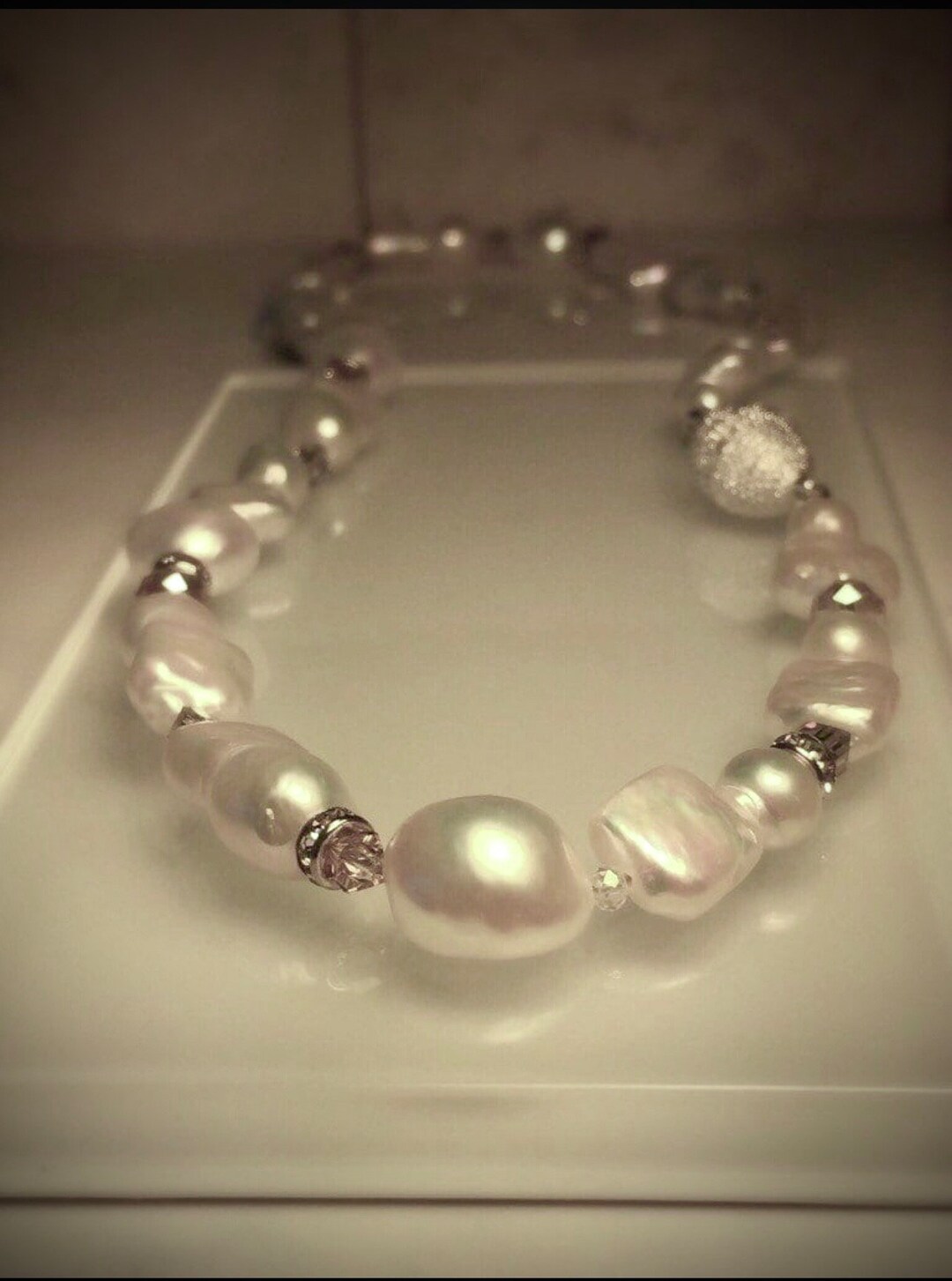 Handmade Pearl Necklace./natural Pearl Necklace-baroque Pearl Necklace ...