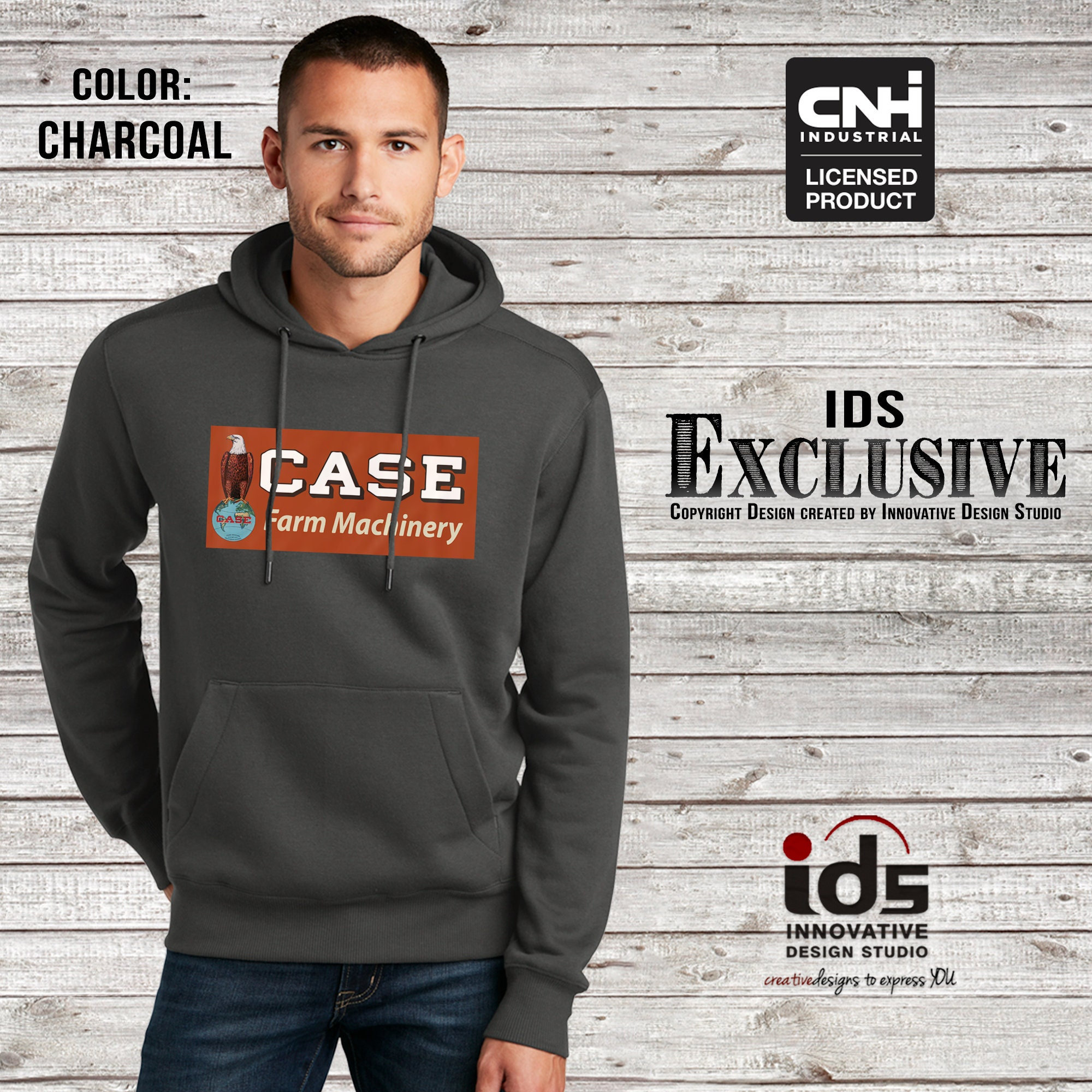 JI Case Tractor Old Sign Custom Logo Hoodie Sweatshirt Fully Licensed ...