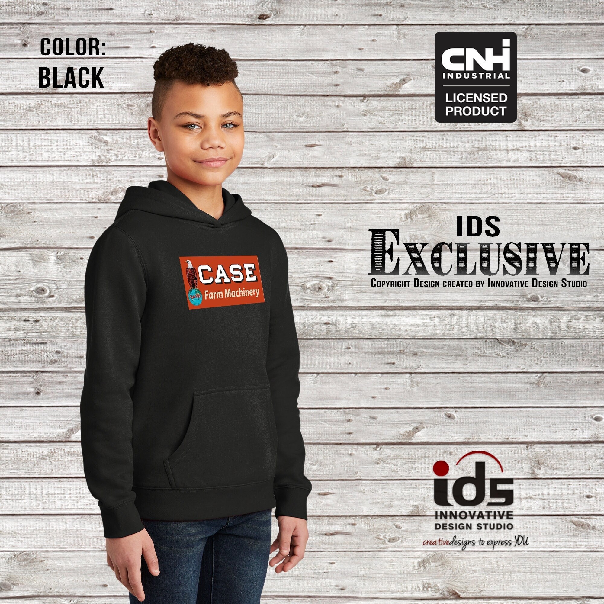 JI Case Tractor Sign Youth Custom Logo Unisex Hoodie Sweatshirt Fully ...