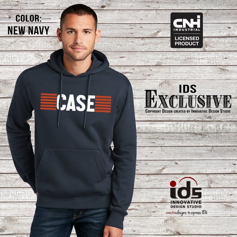 JI Case Tractor Custom Logo With Stripes District Hoodie Sweatshirt ...