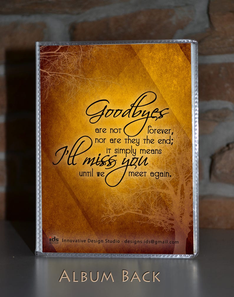 Funeral Photo Album Keepsake Memorial Remember Loved One Etsy