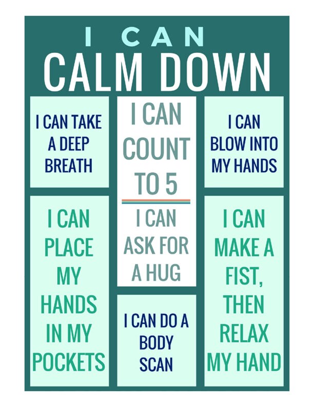 I Can Calm Down Poster, Printable Poster, Digital Download - Etsy
