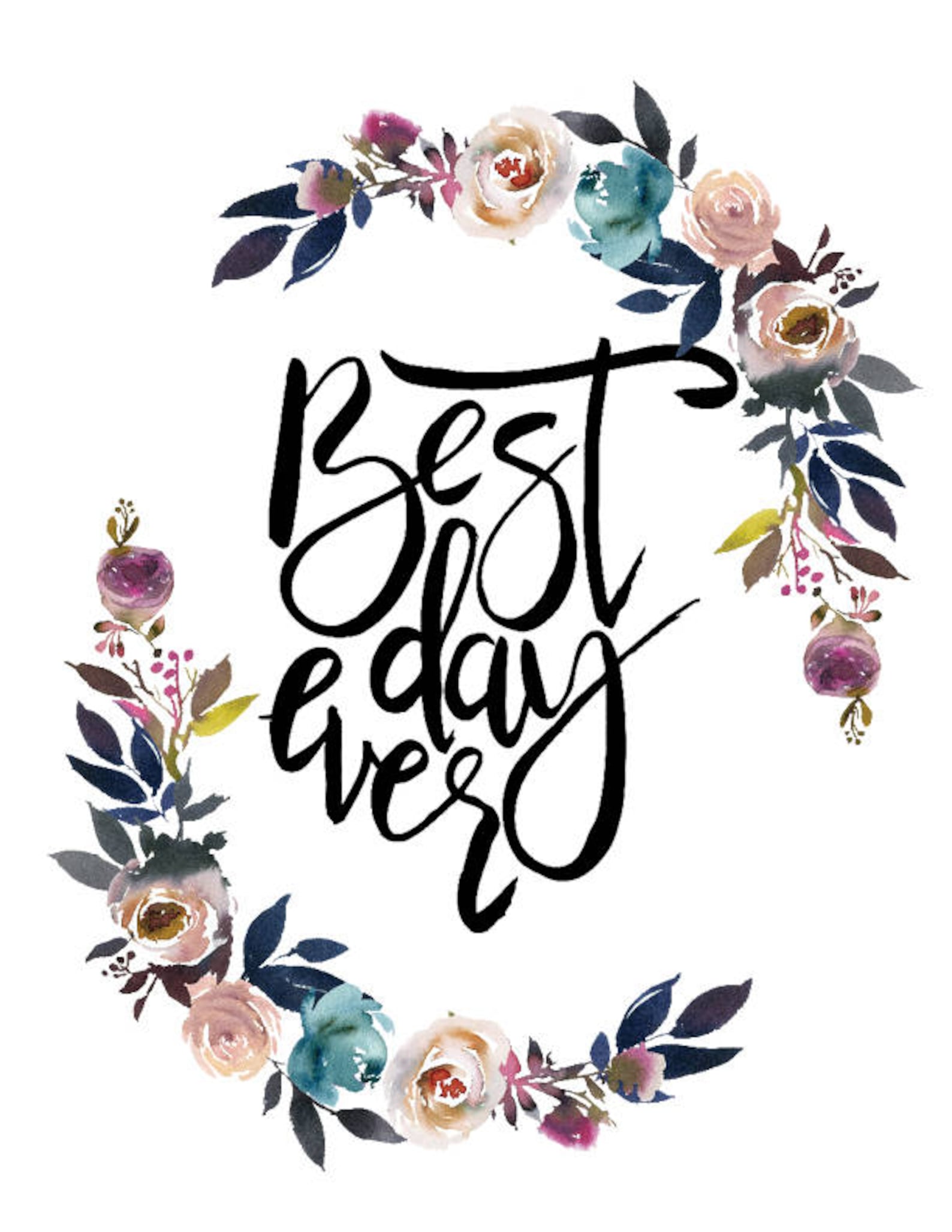 Motivational Watercolor Floral Printable Poster - 3 Pack - Etsy