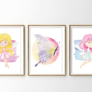 Fairy and Butterly Watercolor Poster Printable - Watercolor Fairies ...