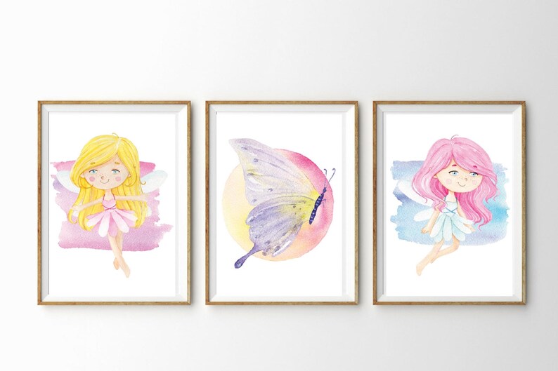 Fairy and Butterly Watercolor Poster Printable - Watercolor Fairies ...