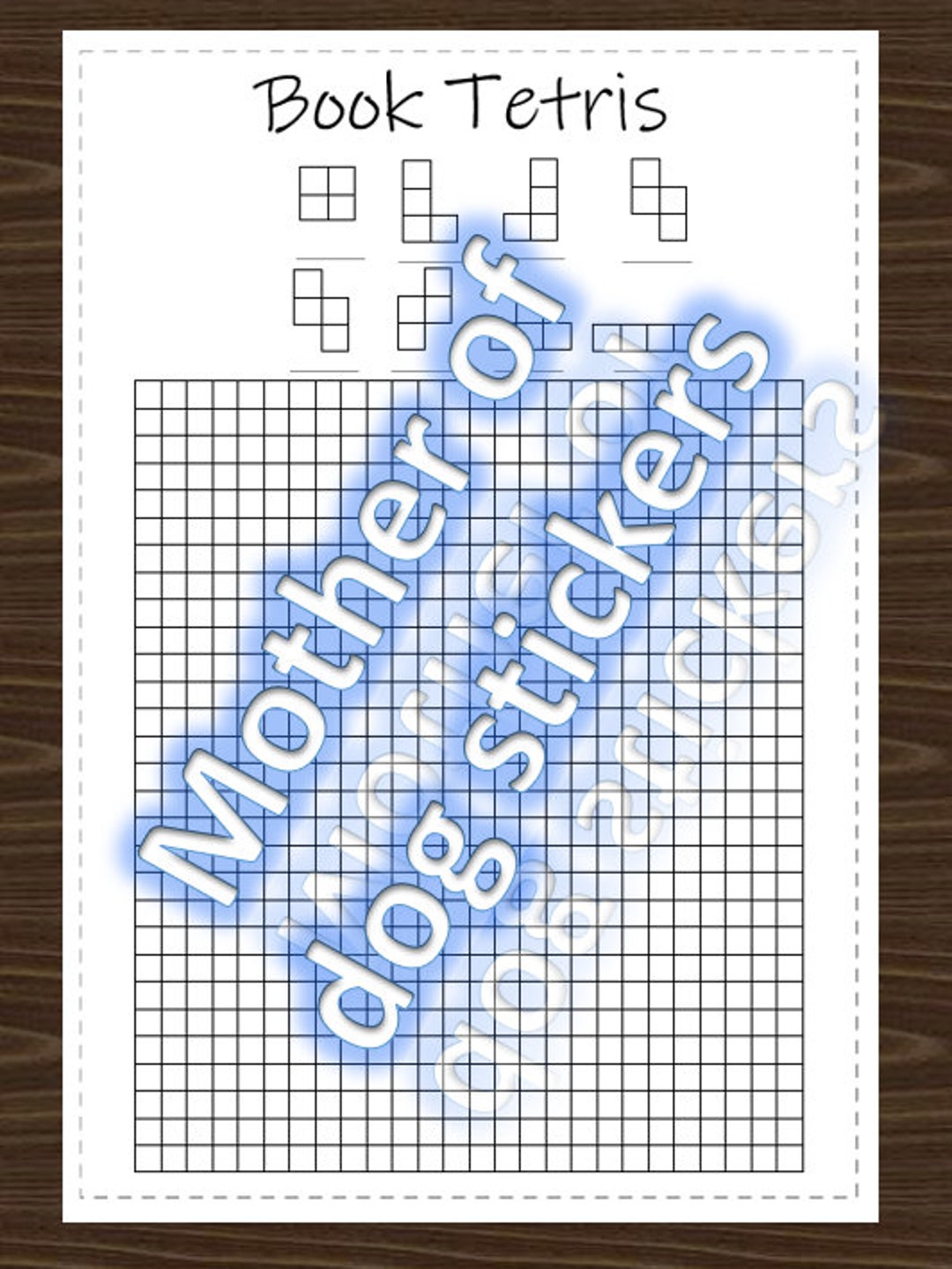 Book Tetris - Blank Genre - Etsy
