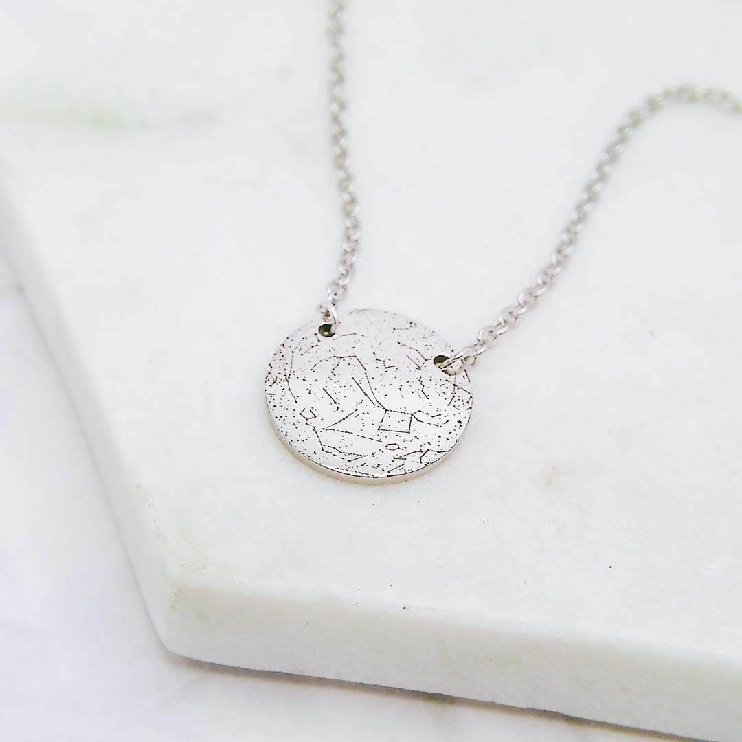 Custom Star Map Necklace 14k Gold Necklace Personalized Jewelry Dainty ...