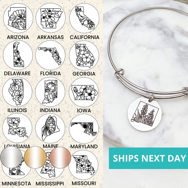 State Bracelet - Etsy