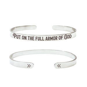 Put on the Full Armor of God Cuff Bracelet 14k Gold Plated Stainless ...
