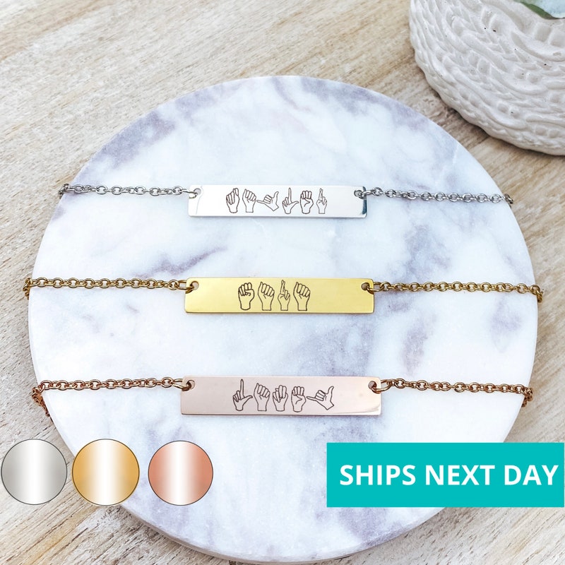 Sign Language Jewelry - Etsy