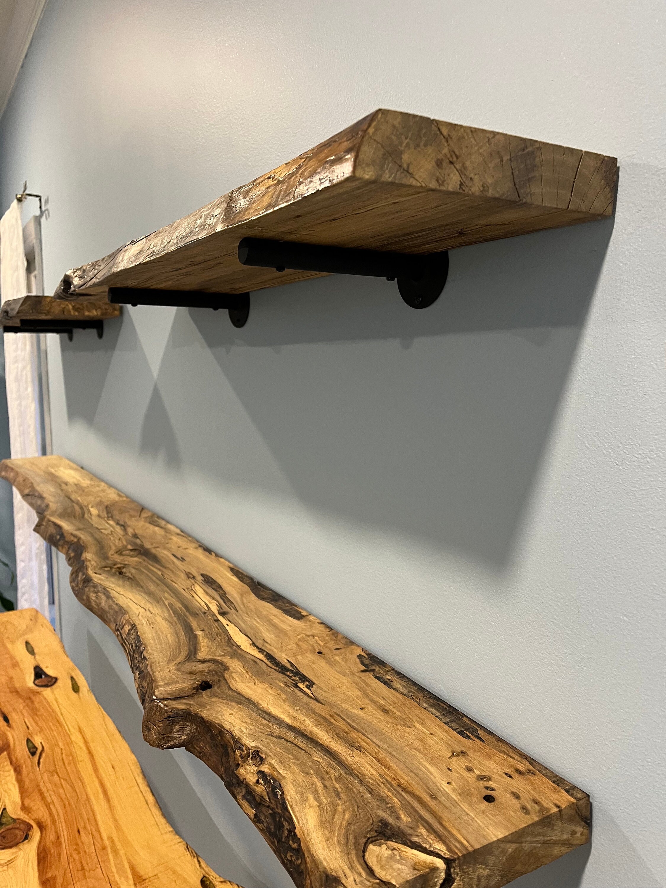 Live Edge Floating Shelf - Etsy