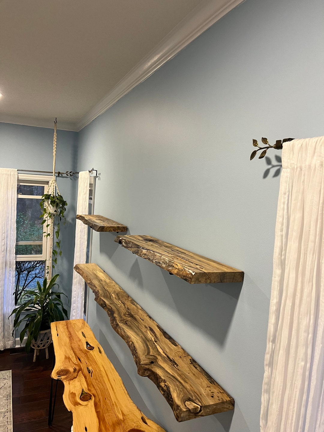 Live Edge Floating Shelves - Etsy
