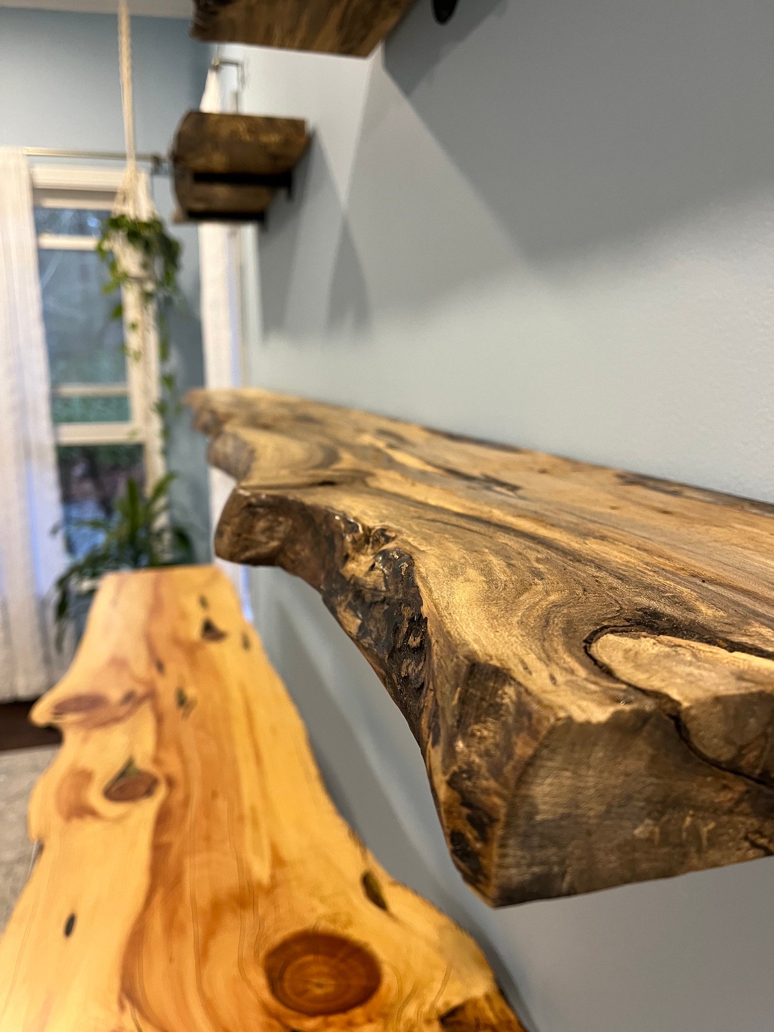 Live Edge Floating Shelves - Etsy
