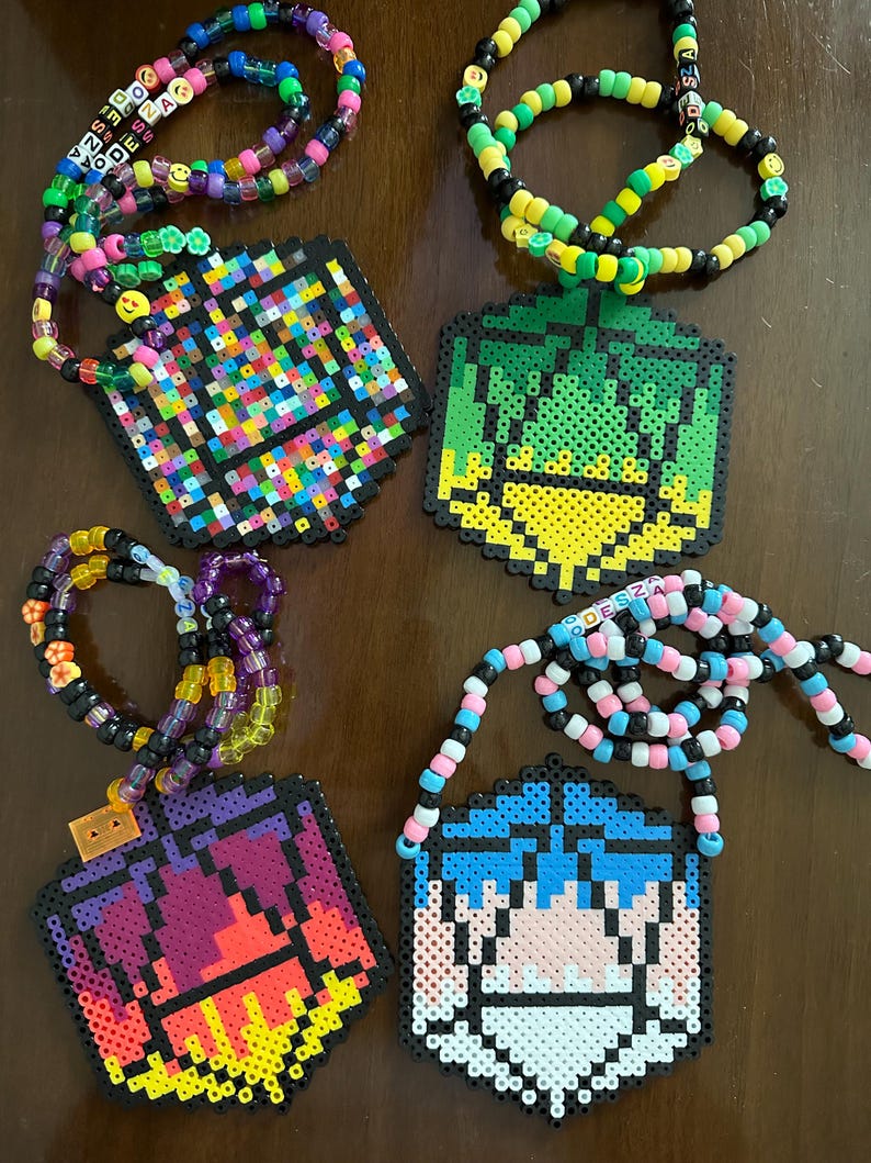Odesza Icosahedron Perler DJ Perler Kandi Perler Kandi Trinkets Plur ...