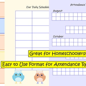 Printable Homeschool Lesson Planner, Owl Lesson Planner, Elementary ...