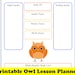 Printable Homeschool Lesson Planner, Owl Lesson Planner, Elementary ...
