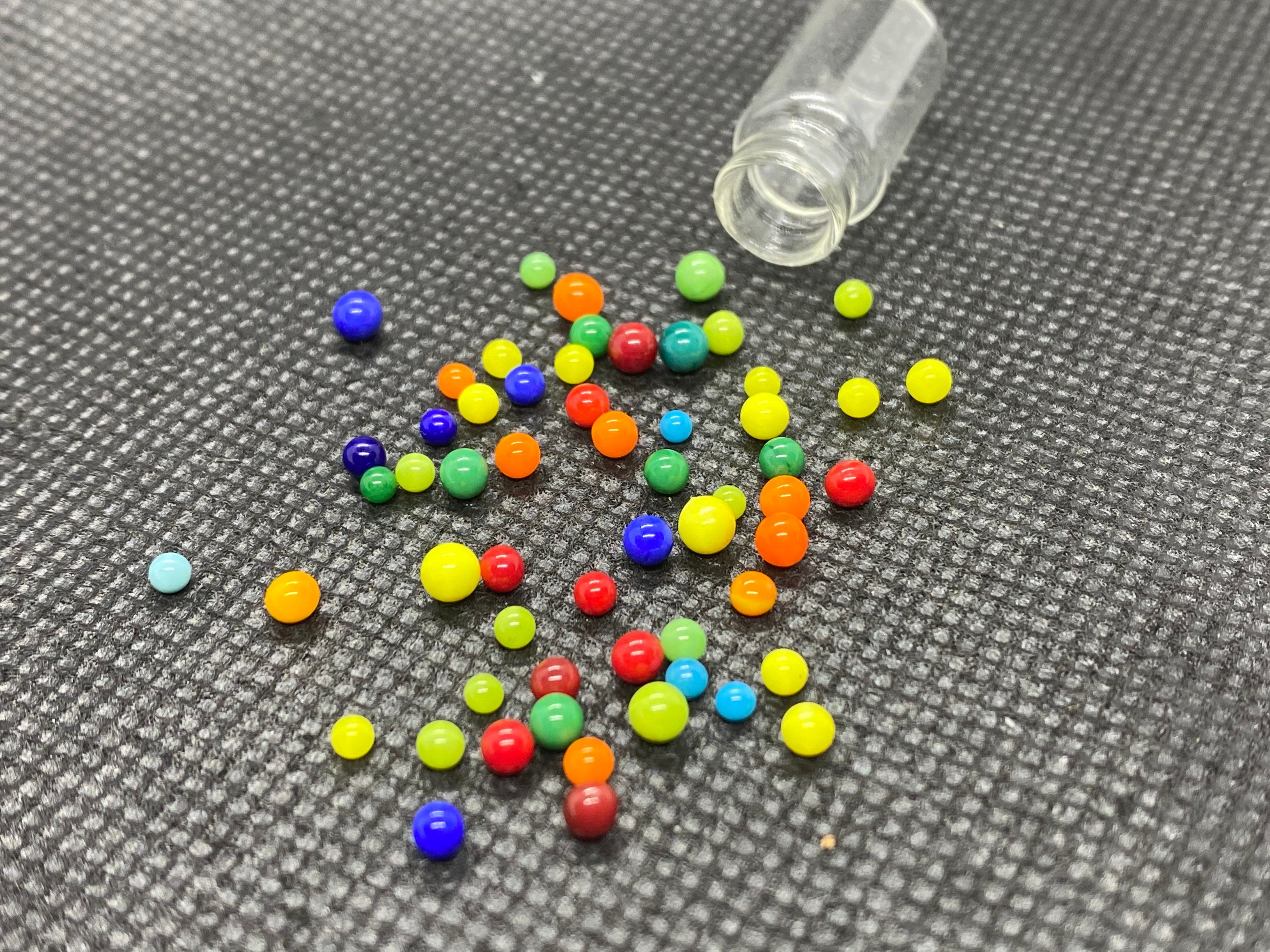 Glass Rainbow Mini Micro Marbles Miniatures | Etsy