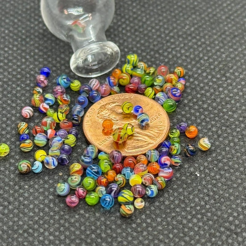 Miniature Art Marbles - Etsy UK