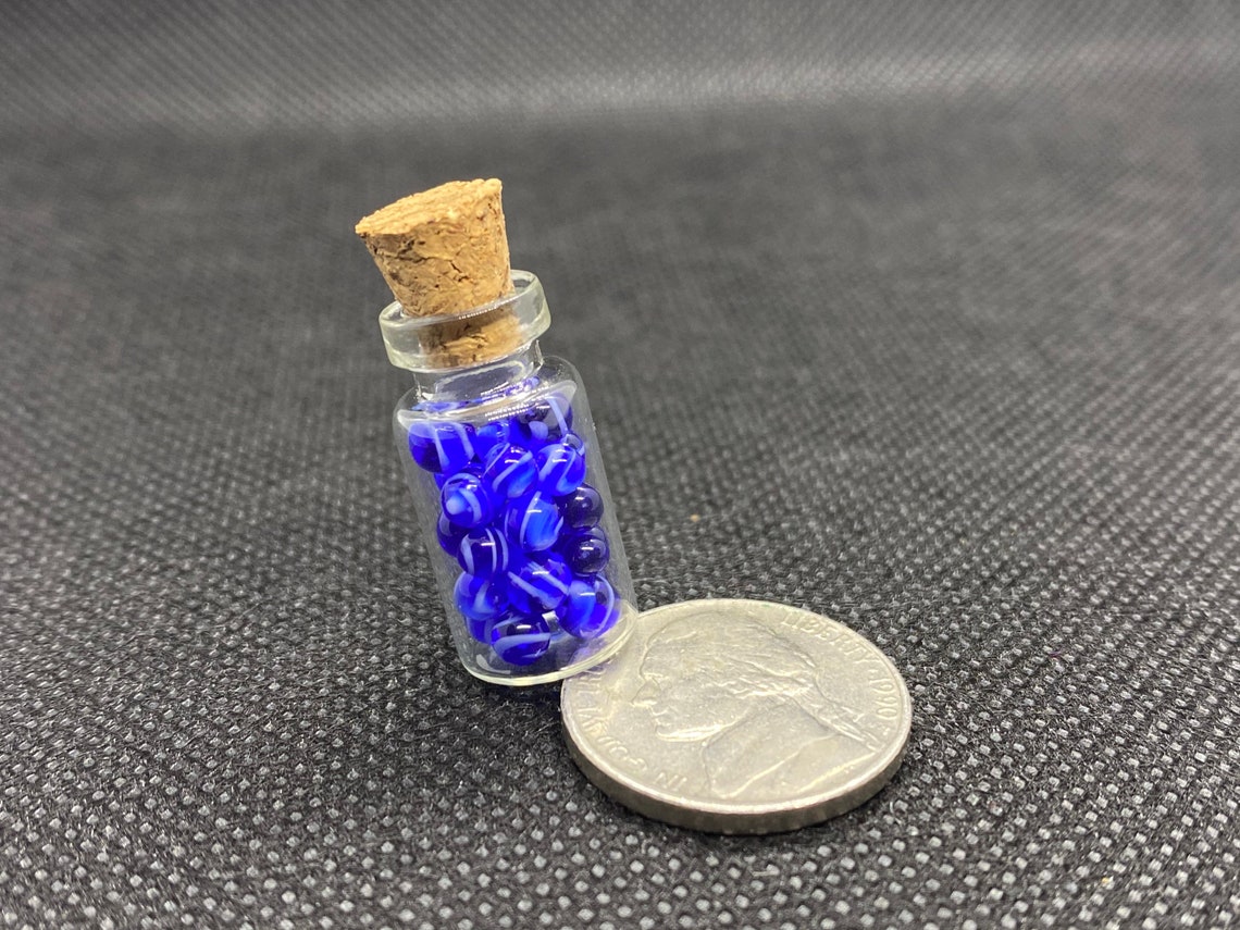 Cobalt Blue Glass Mini Micro Marbles World's Smallest | Etsy