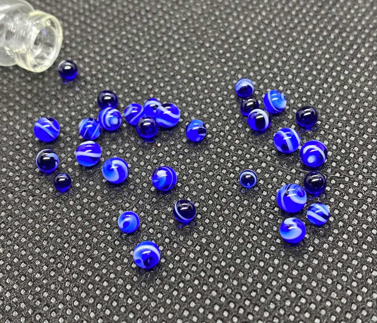 Cobalt Blue Glass Mini Micro Marbles World's Smallest | Etsy