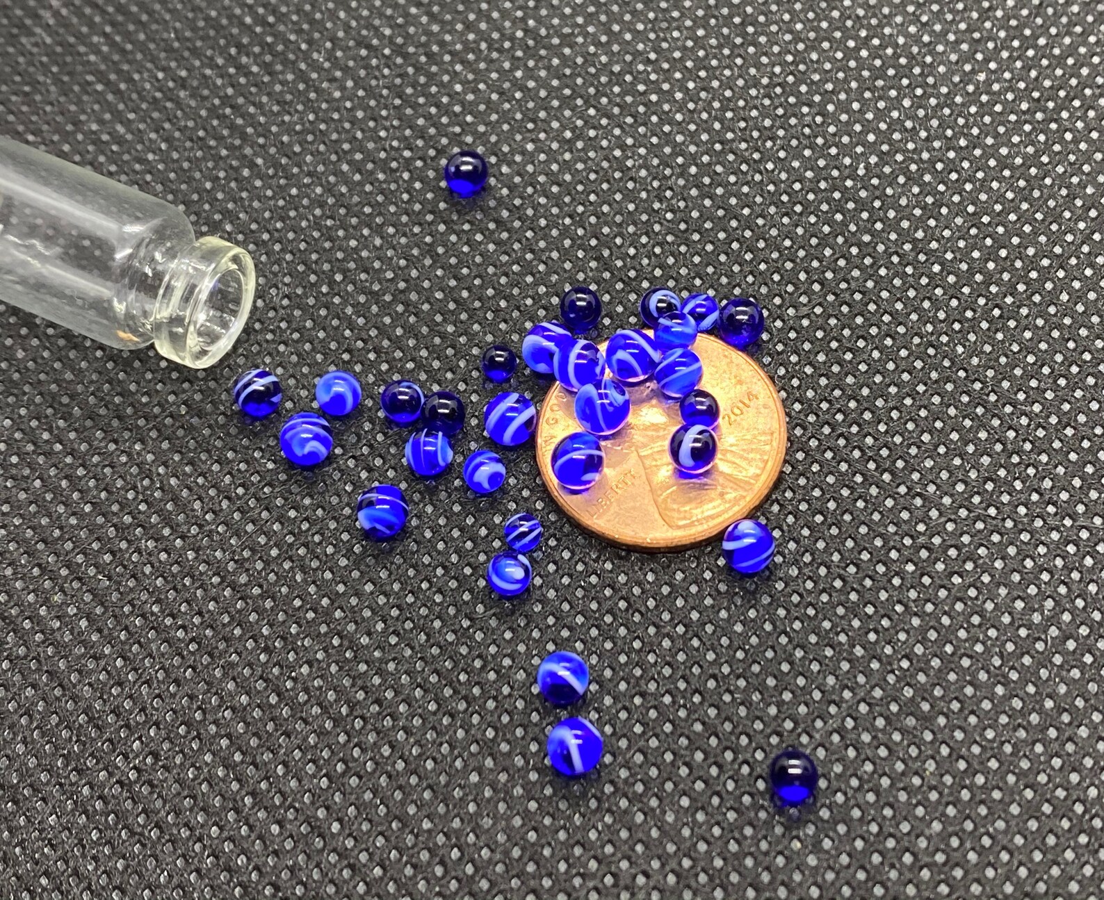 Cobalt Blue Glass Mini Micro Marbles World's Smallest - Etsy