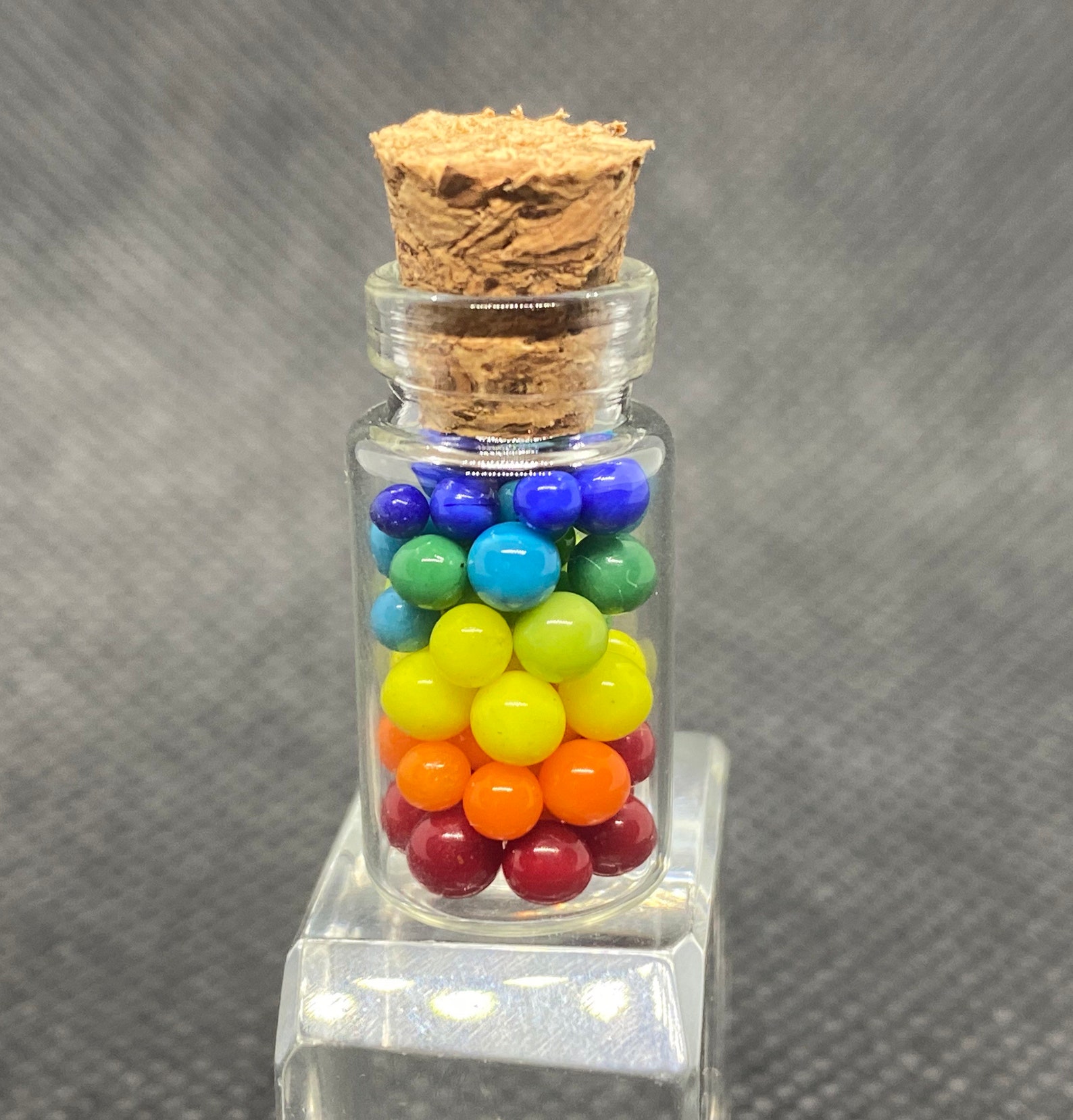 Miniature Rainbow Mini Micro Marbles — Layered Glass | Stuckenberg ...